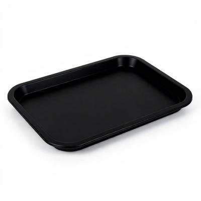 China Impact Resistant Thick Plastic Catering Tray Rectangular Hotel Canteen Fast Food Shop Food Serving Tray for sale