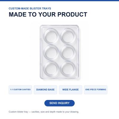 China Custom Blister Packaging Plastic Box With PET Liner for Hardware Transparent Tray Manufacturer Wholesale for sale