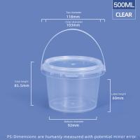China Capacity Customized 500ml Transparent White PP Plastic Container for Chocolate Spread for sale