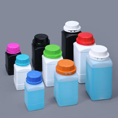 China Plastic Screw Cap 1000ml Wide Mouth HDPE Plastic Square Bottle for FERTILIZER Storage for sale