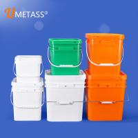 China Custom Square Plastic Bucket with Lid - 100% Food-Grade Material for Refrigerator Storage and Marinating for sale