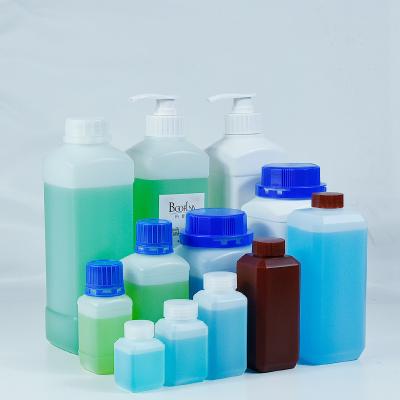 China 60ml 100ml 250ml 500ml 1000ml HDPE Empty Water Spice Shake Square Plastic Bottle for sale