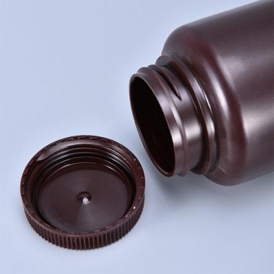 China SCREW CAP 500ml PP Round Wide Mouth Bottles for Chemical Liquid Storage in Laboratory for sale