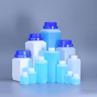 China Flat HDPE Square Empty Plastic Bottle With Lid for Shampoo Conditioner Paint Storage for sale