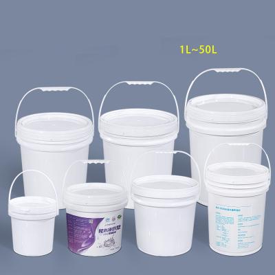 China 1L-50L Food Grade Thickened Round Square Water Pail Plastic Bucket with Handle and Lids for sale