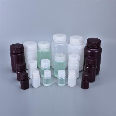 China Laboratorio Reactivo redondo Botellas de plástico de polipropileno transparente Boca estrecha en venta