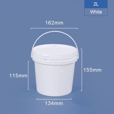 China Customized Logo 2L Food Grade Clear Plastic Bucket for B2B Distribution Cente for sale