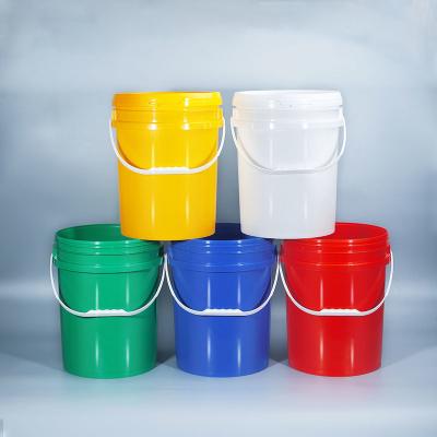 China 1L-50Liter Thickened PP Round Pail Plastic Paint Pine Gel Bucket With Lid for Paint for sale