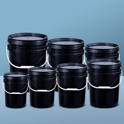 China 1L-50Liter Thickened PP Round Pail Plastic Paint Pine Gel Bucket With Lid for Paint for sale