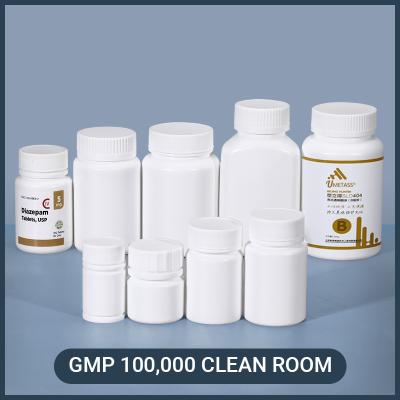 Cina Contenitore di bottiglia di pillole di plastica vuota da 50cc Bottiglia di medicina vuota per capsule chimiche in vendita