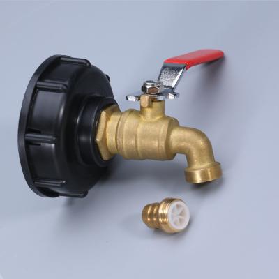 China S60x6 Thread To 3/4" 1/2" 1" Reducing Adapter Connector for IBC Tank Irrigation Needs for sale
