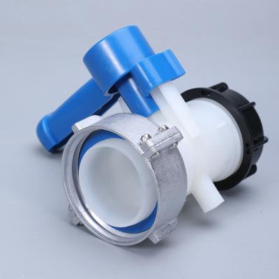 China 1000L IBC Water Tank Adapter Fitting DN50 Butterfly Valve for Cubic Must-Have Product for sale