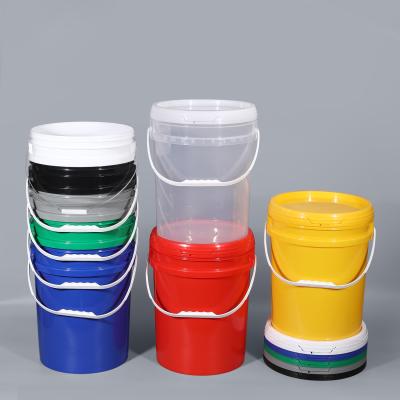 China 1-5L Capacity Plastic Wash Bucket Sand Toys Container With Handle Lids Customized Logo for sale