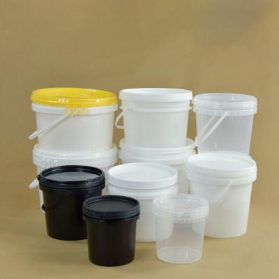 China 1-5L Capacity Plastic Wash Bucket Sand Toys Container With Handle Lids Customized Logo for sale
