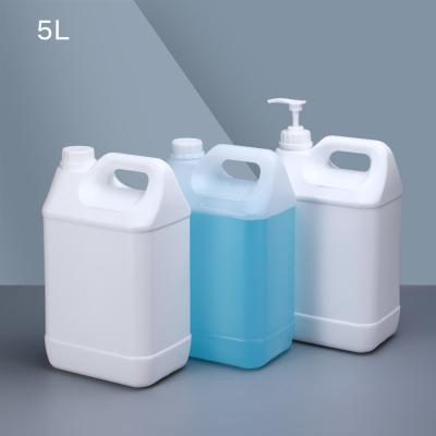 China Tranparent Empty 5L HDPE Bottles Oil Drum Jerry Can Plastic Water Container Food Grade for sale