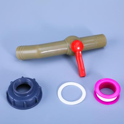China Casting IBC Tank S60*6 1/2" 3/4" 1" Adapter Connect Fitting Valve Customized OEM Support for sale
