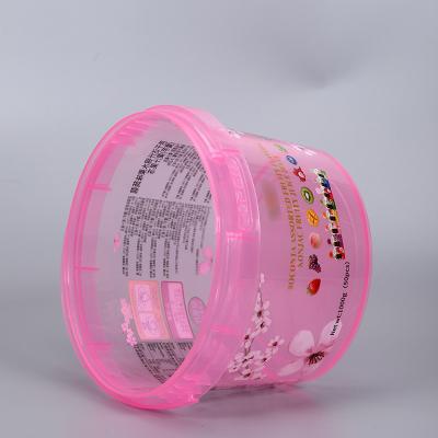 중국 IML 플라스틱 팝콘 비스킷 칩 버킷 사용자 지정 용량 및 사용자 지정 로고 판매용