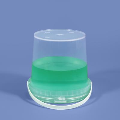 Cina Logo personalizzato 3L Bianco trasparente Piccolo Gallone PP Barattolo di vernice di qualità alimentare Contenitore da 20l con coperchio in vendita