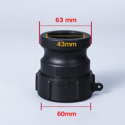China IBC Tank Adapter Used in UMETASS Manufacture Camlock Quick Coupling A 60 MM Connector for sale
