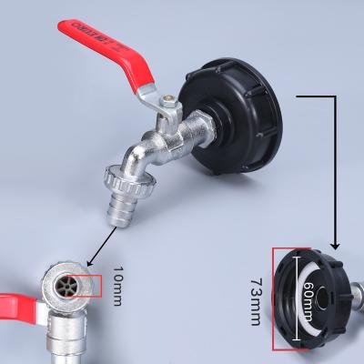 China IBC Tank Fitting Adapter S60x6 Coupling with Hose Barb 1/2" 3/4" 1" Round Head Code for sale