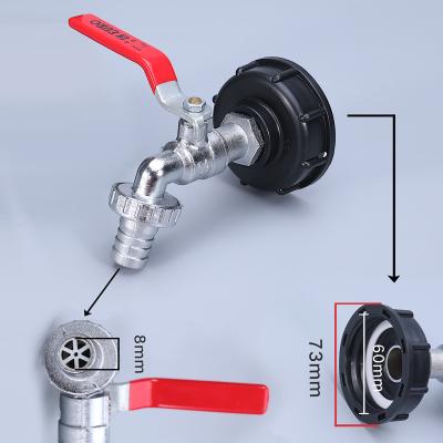 China IBC Tank Fitting Adapter S60x6 Coupling with Hose Barb 1/2" 3/4" 1" Round Head Code for sale