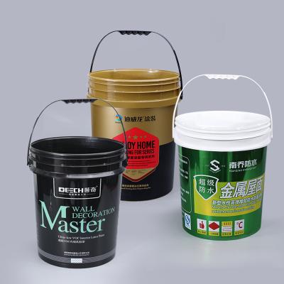 China Polypropylene Black Moulding Plastics Container Bucket Pail With Handle Lid 1-50L for sale
