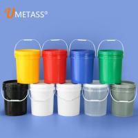 China Round Pails Plastic Paint Buckets for sale