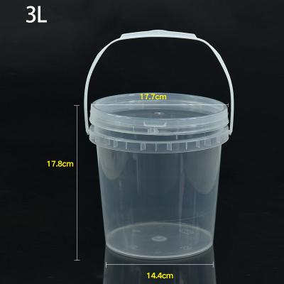 중국 1L-10L 둥근 맞춤 인쇄 된 과자 쿠키 누출 방지 뚜?? 샘플과 선명한 플라스틱 버킷 판매용