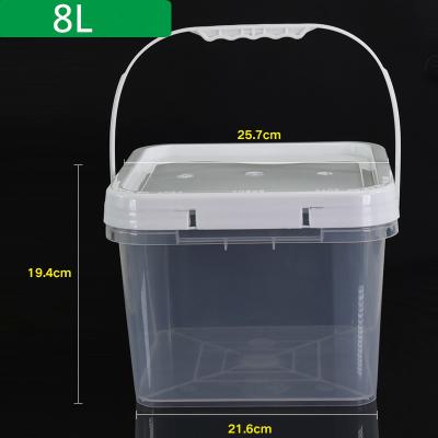 중국 1L-10L 둥근 맞춤 인쇄 된 과자 쿠키 누출 방지 뚜?? 샘플과 선명한 플라스틱 버킷 판매용