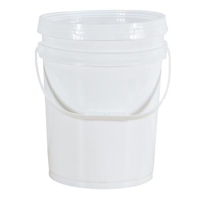 China Food Grade 5 Gallon Round Plastic Pail with Handle and Lid for sale