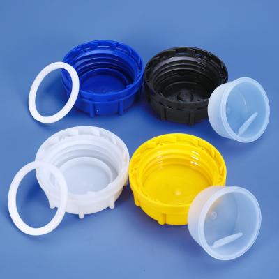 China 2022 Plastic Lid 53mm Blue Screw Cap Lid For 5L Jerry can Customized Logo Acceptable for sale