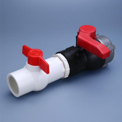 China IBC Connector Fitting Valve S60*6 1/2" 3/4" 1" Plastic Tap Outlet Faucet for Coupling for sale