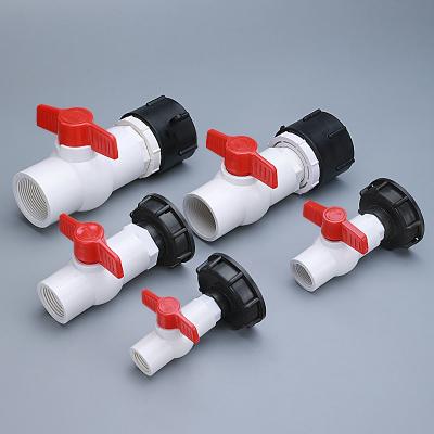 China IBC Connector Fitting Valve S60*6 1/2" 3/4" 1" Plastic Tap Outlet Faucet for Coupling for sale