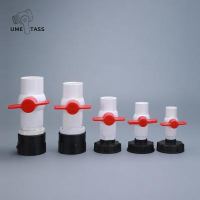 China IBC Connector Fitting Valve S60*6 1/2" 3/4" 1" Plastic Tap Outlet Faucet for Coupling for sale
