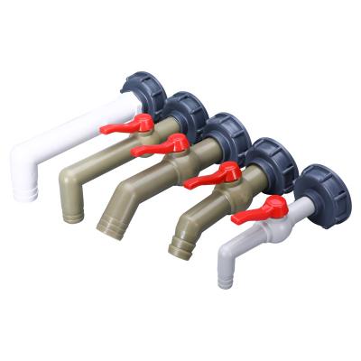 China Reducing Water Waste S60x6 Adapter Faucet for IBC Tank Tap Coarse Thread 1/2 3/4 1inch for sale