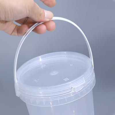 China Various Specifications White Round Plastic Bucket for Yogurt Ice Cream Promotion for sale