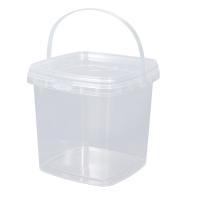 China Custom Printed Candy Popcorn Cookie Plastic Bucket with Lid for sale