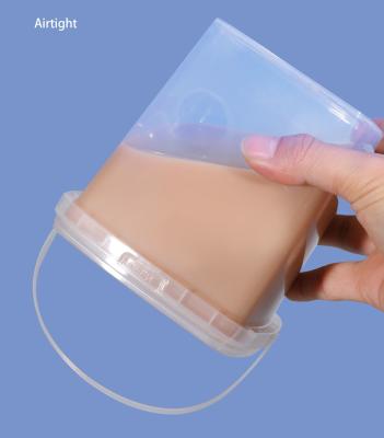 中国 プリント 丸 1リットル 透明なプラスチックバケツ チョコレートクッキー 食品パッケージ 販売のため