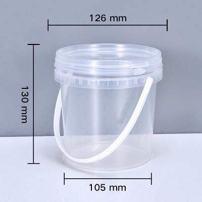 Chine Seau en plastique de couleur personnalisée de 1 litre avec couvercle pour conserver la sauce au poivre noir à vendre
