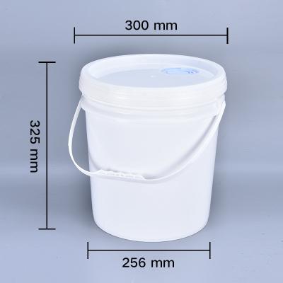 Cina Contenitore per alimenti 16L PP secchio rotondo in plastica bianca con stampa personalizzata in vendita