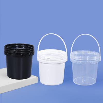 China 2L Heat Transfer Print Plastic White Home Beer Water Bucket with Lids Handle Honey for sale