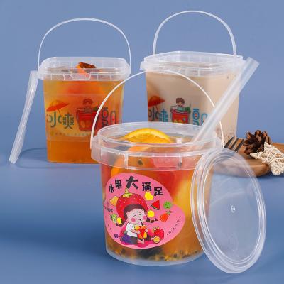 中国 水 ISO9001SGS 認定 フルーツヨーグルト 牛乳茶の包装のための空きプラスチックバケツ 販売のため