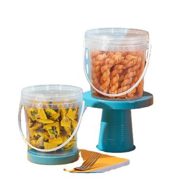 中国 食品級 キャンディー スナック バケツ 透明 密閉 容量 1L ISO9001SGS 認定 販売のため