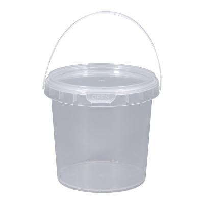 중국 PP 미니 화이트 플라스틱 식품 저장 버킷 맞춤 인쇄 및 물 용기 판매용