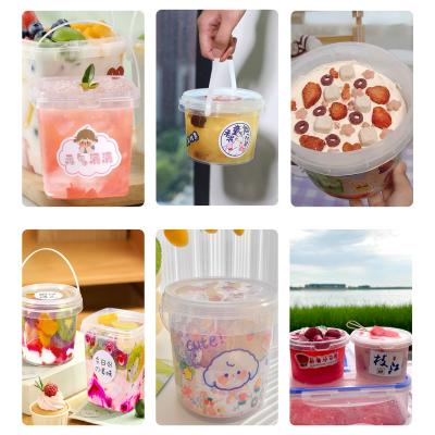 中国 サンプル 供給 食品グレード IML オーダーメイド PP プラスチック アイスクリーム バケツ 蓋柄 販売のため