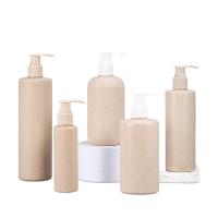 China Wheat Straw Flip Top Cap Bottle 100-500ml for Custom Lotion Packaging with Food-Grade Material for sale