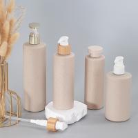China Wheat Straw Flip Top Cap Bottle 100-500ml for Custom Lotion Packaging with Food-Grade Material for sale