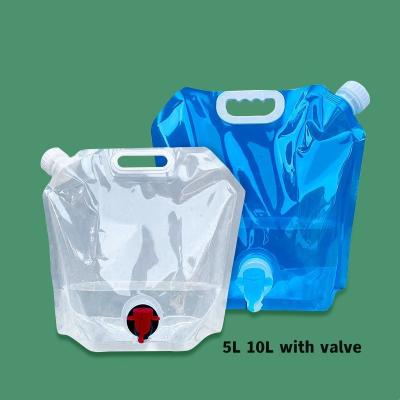 Chine 2L 3L 5L 10L Transparent à l'extérieur remplissage de liquide emballage sac à bec à bec avec couvercle et poignée à vendre