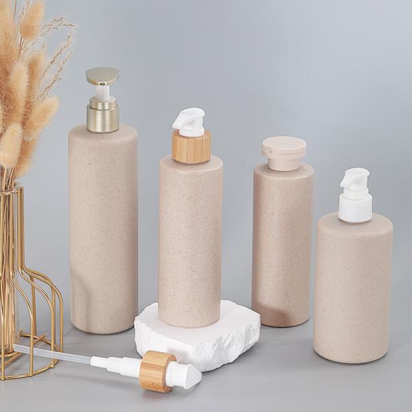 Quality OEM ODM Wheat Straw Biodegradable Plastic Bottle For Hotel Amenities Home Bath for sale