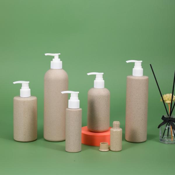 Quality OEM ODM Wheat Straw Biodegradable Plastic Bottle For Hotel Amenities Home Bath for sale